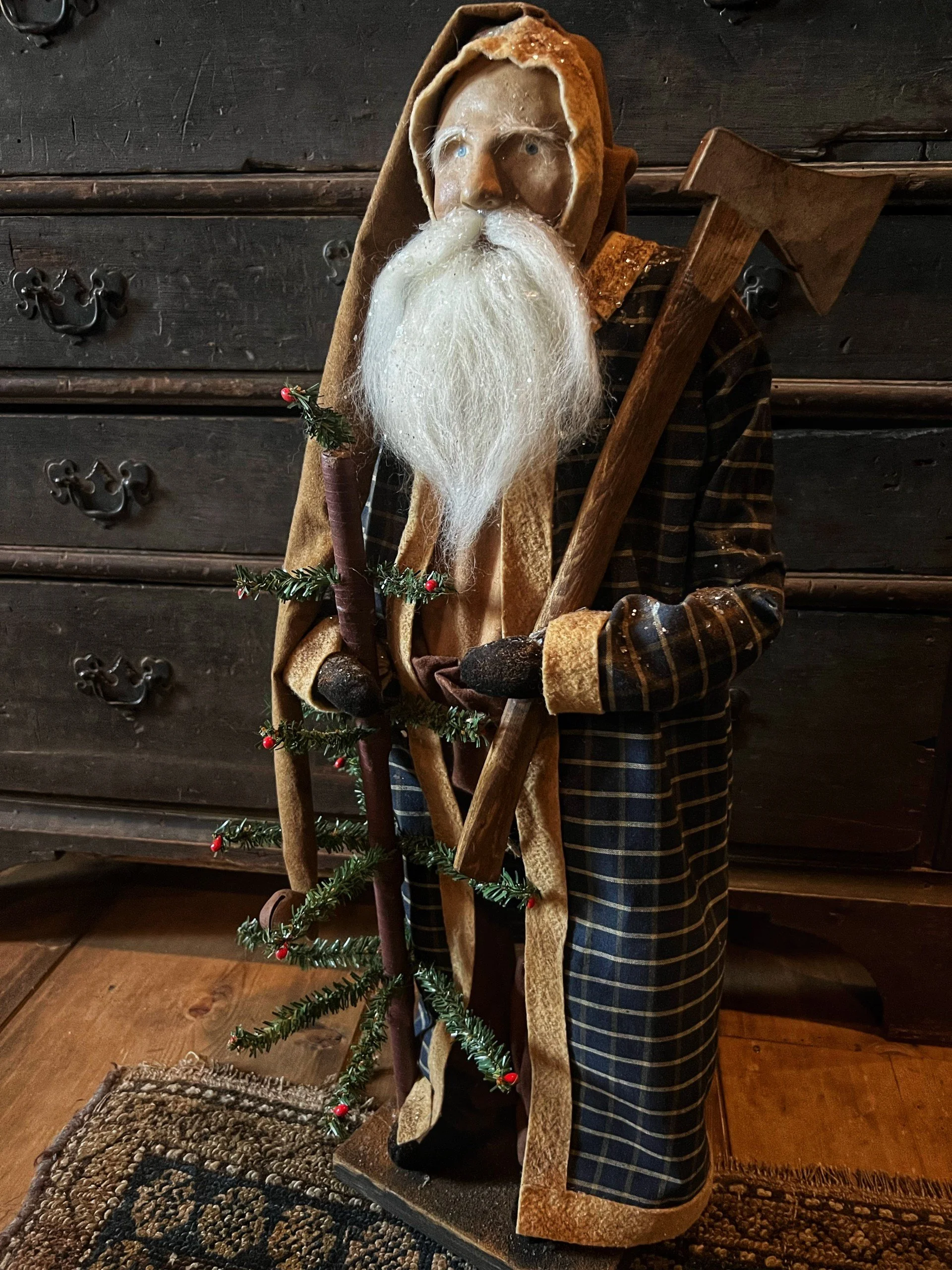 Retired...2024 Santa holding ax and tree.... — Arnett's Country Store