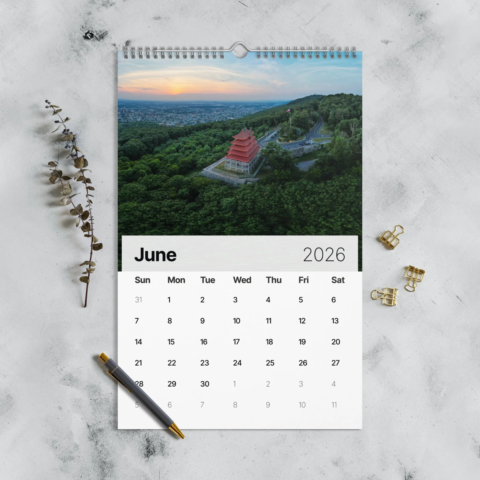 Pagoda Wall calendar (2026) — Reading Pagoda