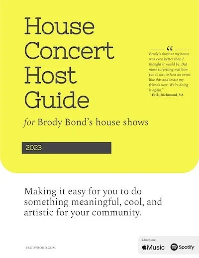 Concert Host Resources — Brody Bond // performing songwriter