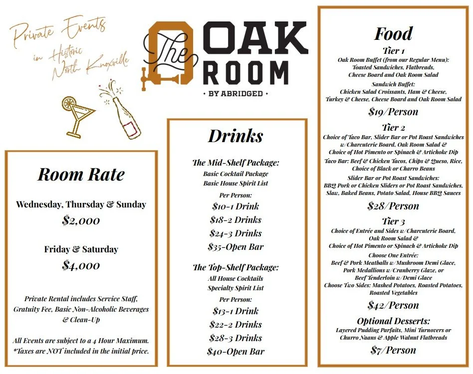 Events — The Oak Room