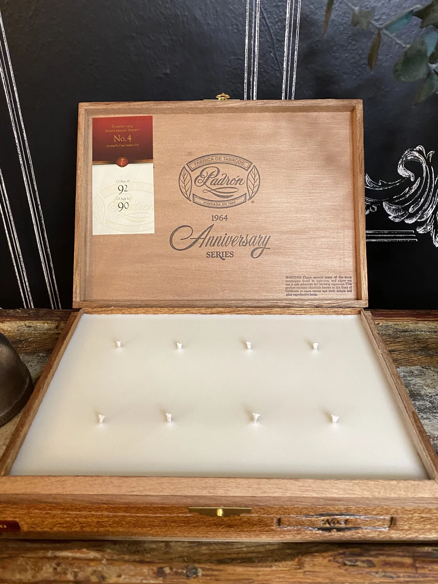 Cigar Box - Padron 1964 Anniversary Monarca - Soy Wax Candle - Frasier ...