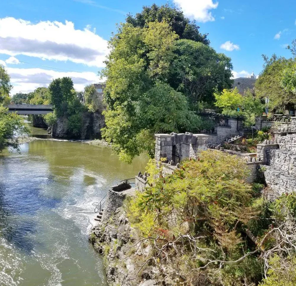 Historic downtown Fergus in Southern Ontario