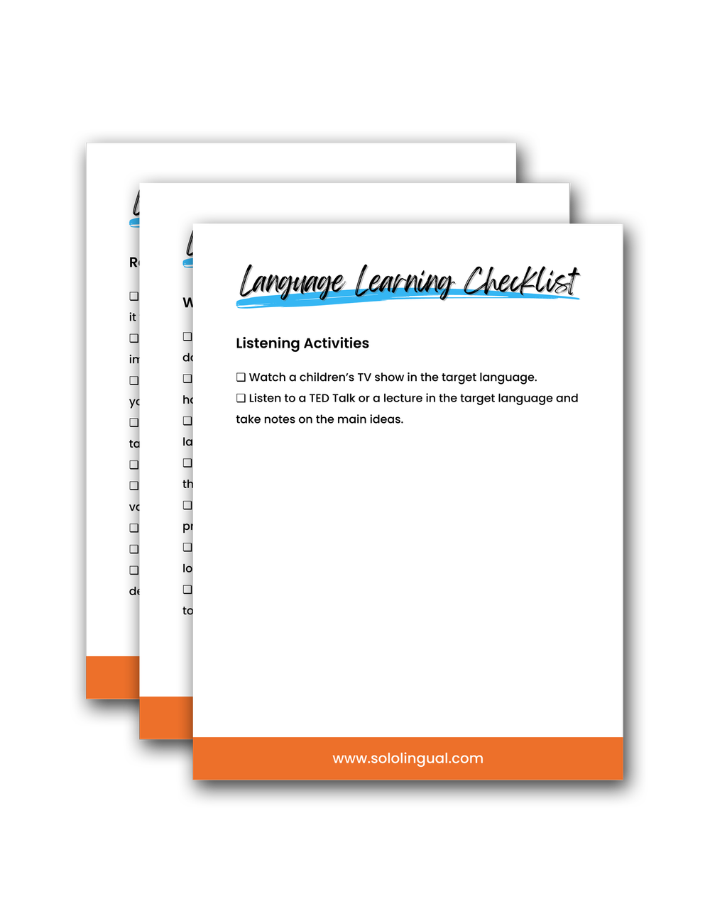 50 Fun Ways To Learn Any Language Checklist - Sololingual