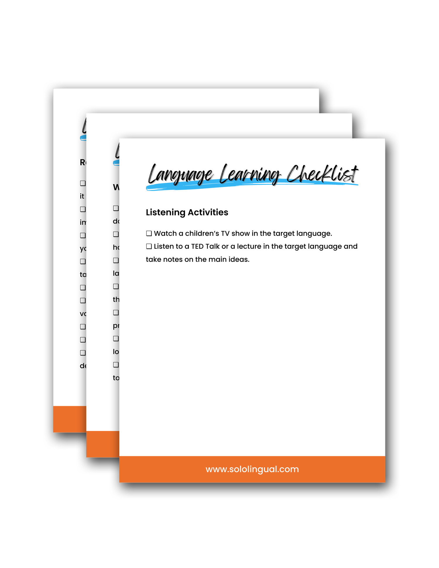 50 Fun Ways To Learn Any Language Checklist - Sololingual