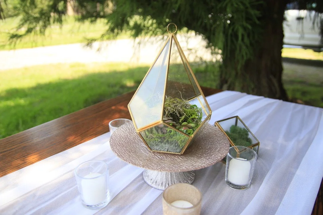 Gold Geometric Terrarium | Green Gables Farm Wedding & Events