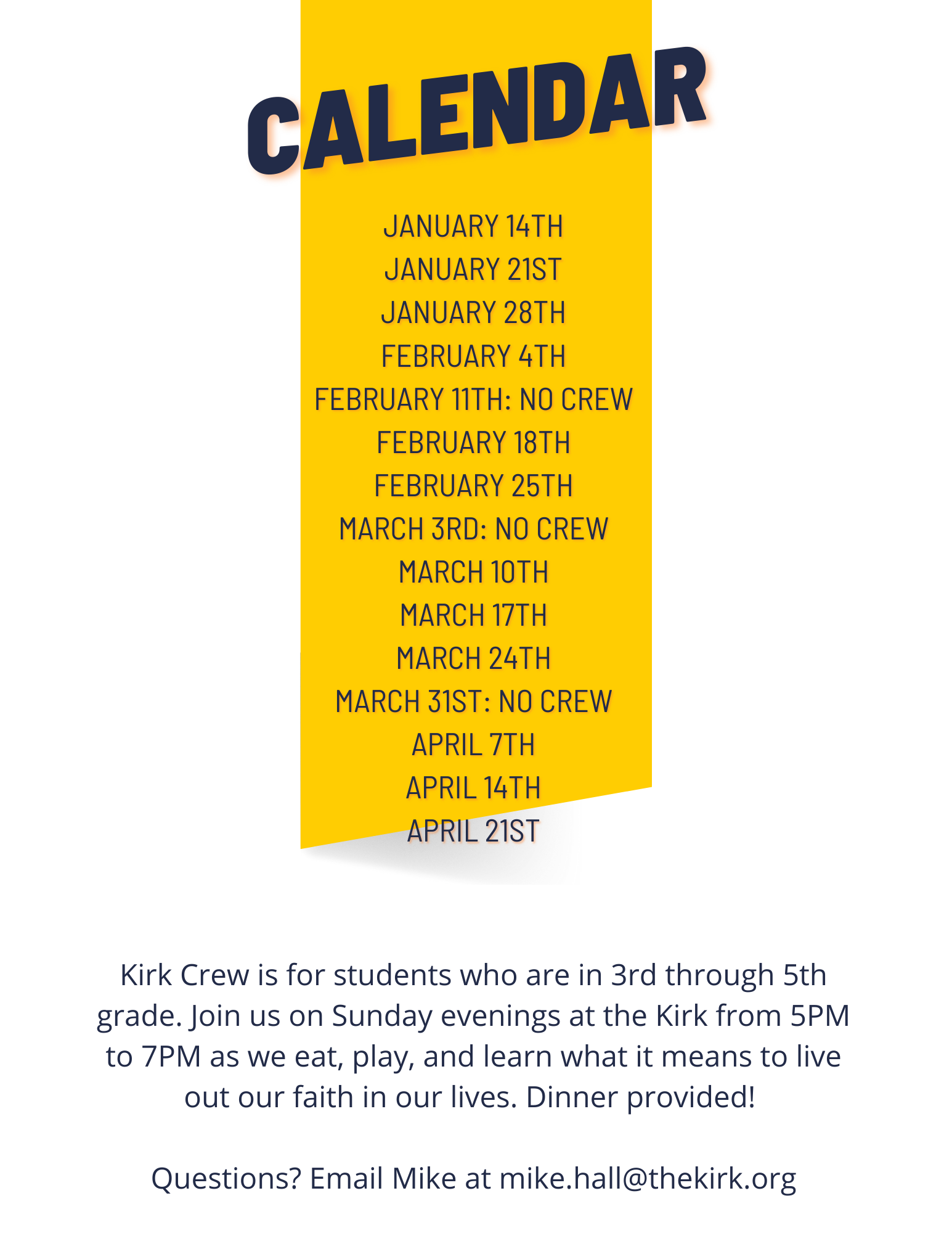 Kirk Crew — The Kirk of the Hills