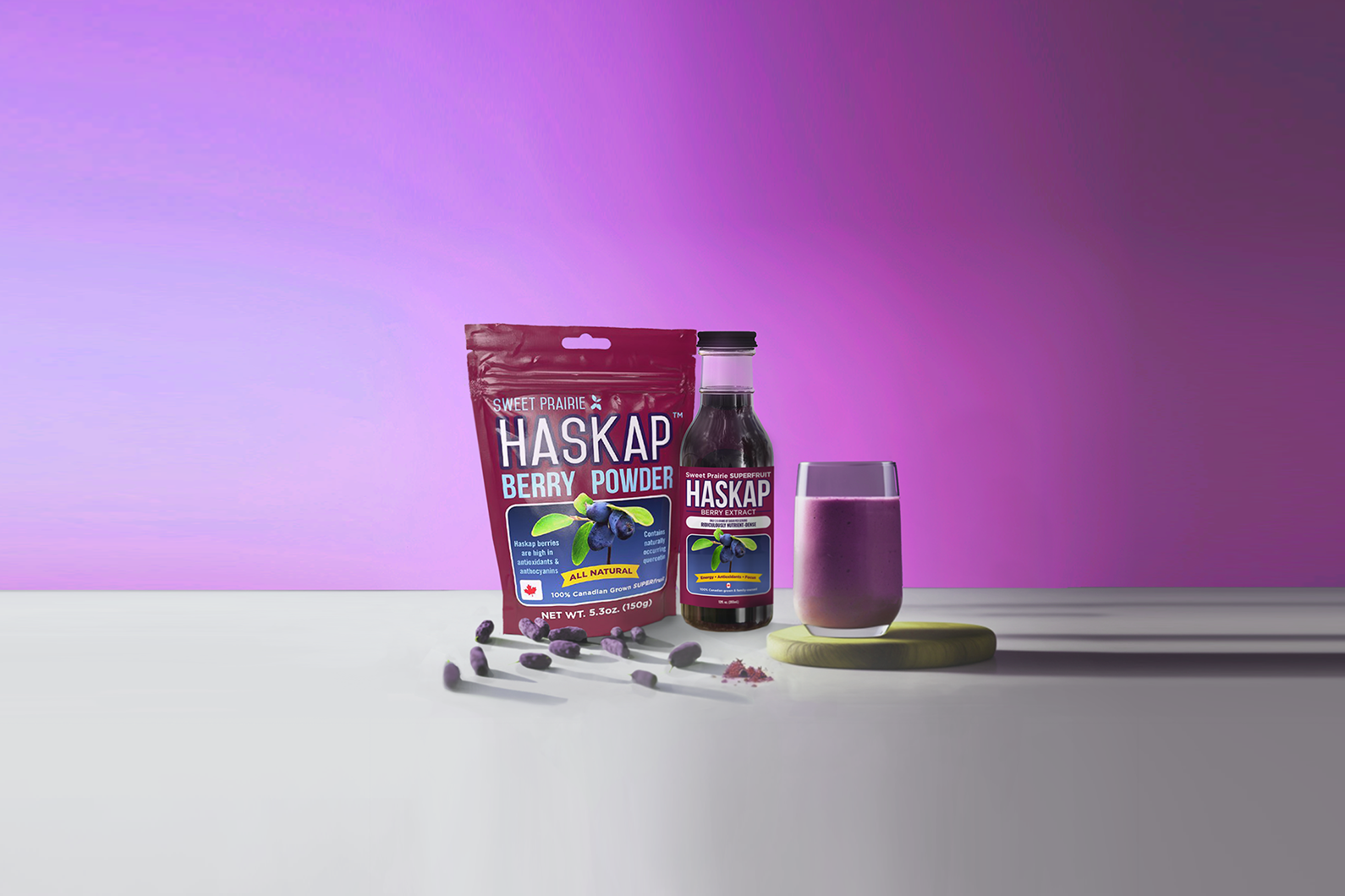 100% Pure Haskap Berry Juice & Powder 2023