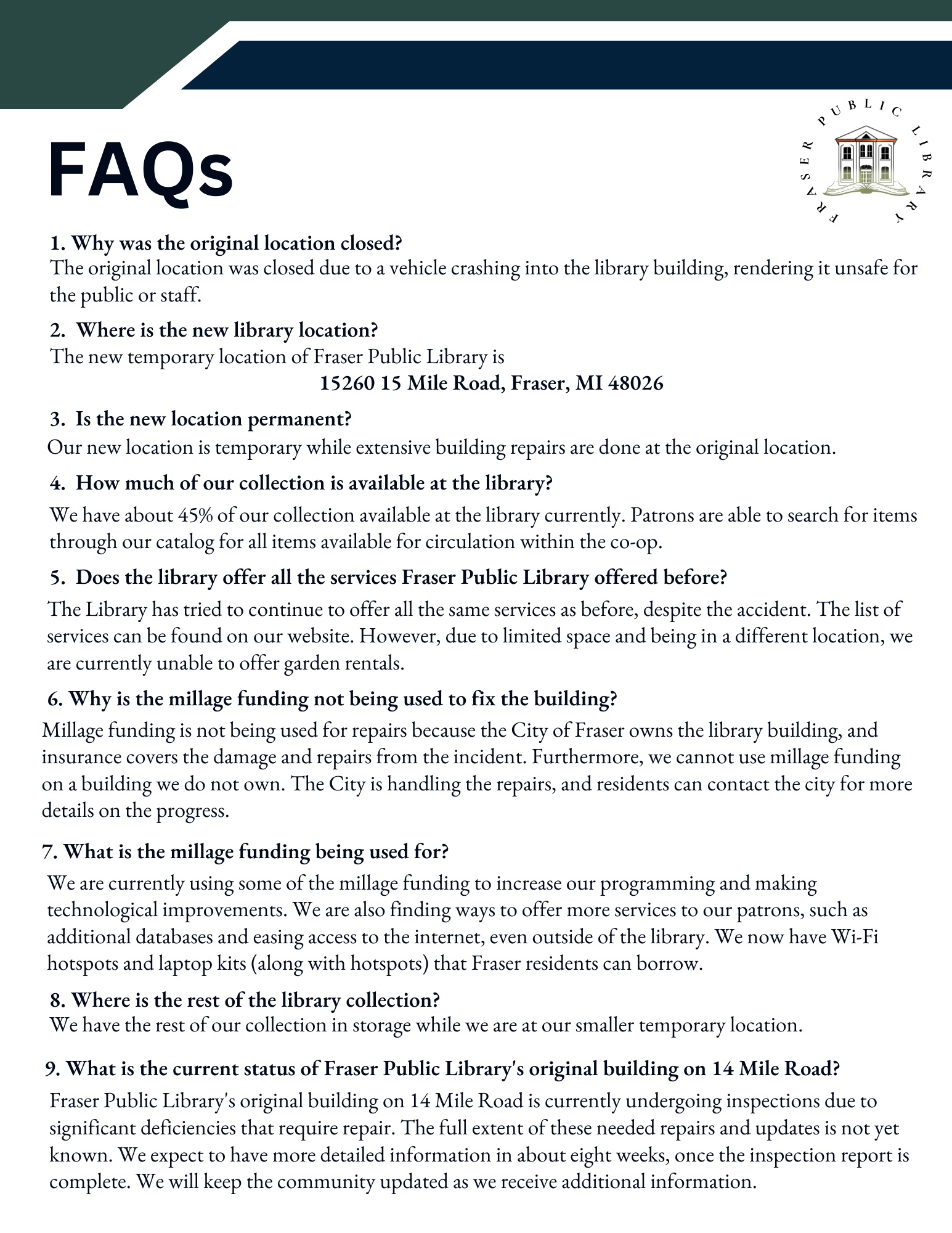 General 4 — Fraser Public Library