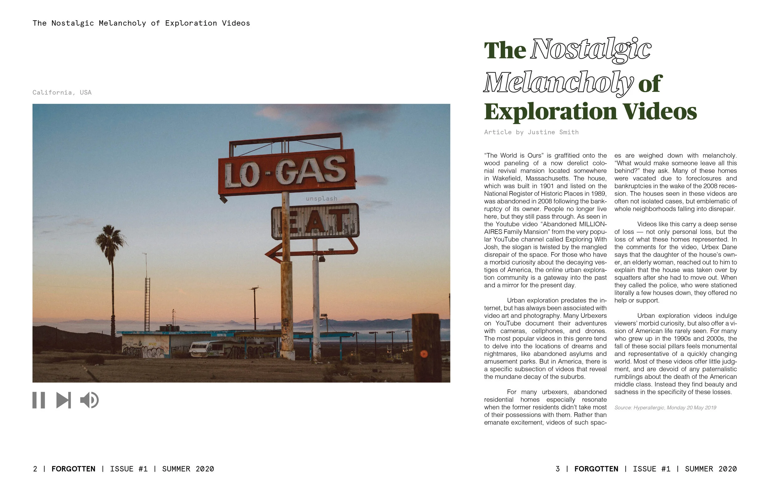 Forgotten Magazine — Kelly Rafferty Design