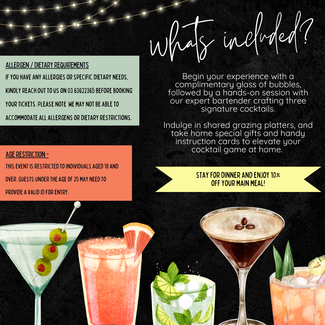 Cocktail Masterclass — Bush Inn