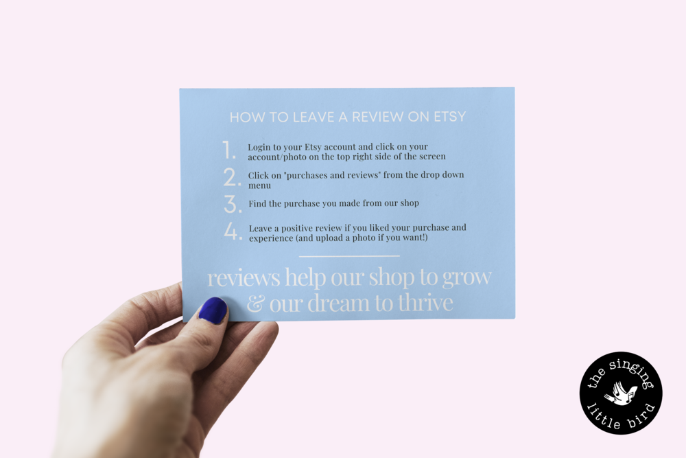 HOW TO LEAVE A REVIEW ON ETSY IN 4 EASY STEPS — Liesel Anne Studios Blog
