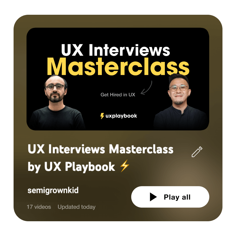 UX Interviews Masterclass — UX Playbook