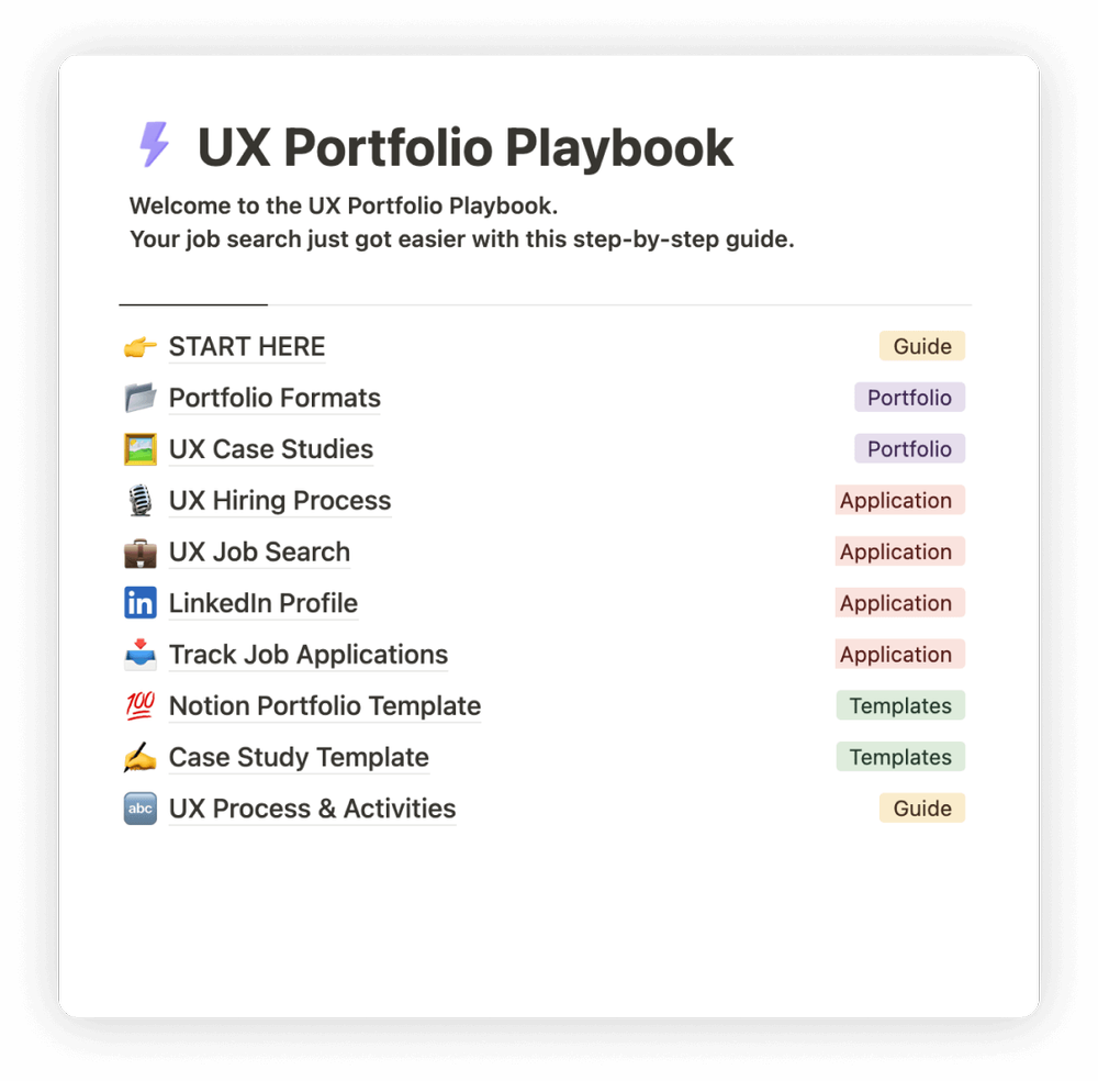 Get UX Portfolio Playbook — UX Playbook