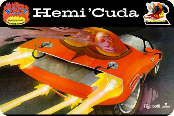 1970s Plymouth Hemi 'Cuda — Classic Car Tin Signs