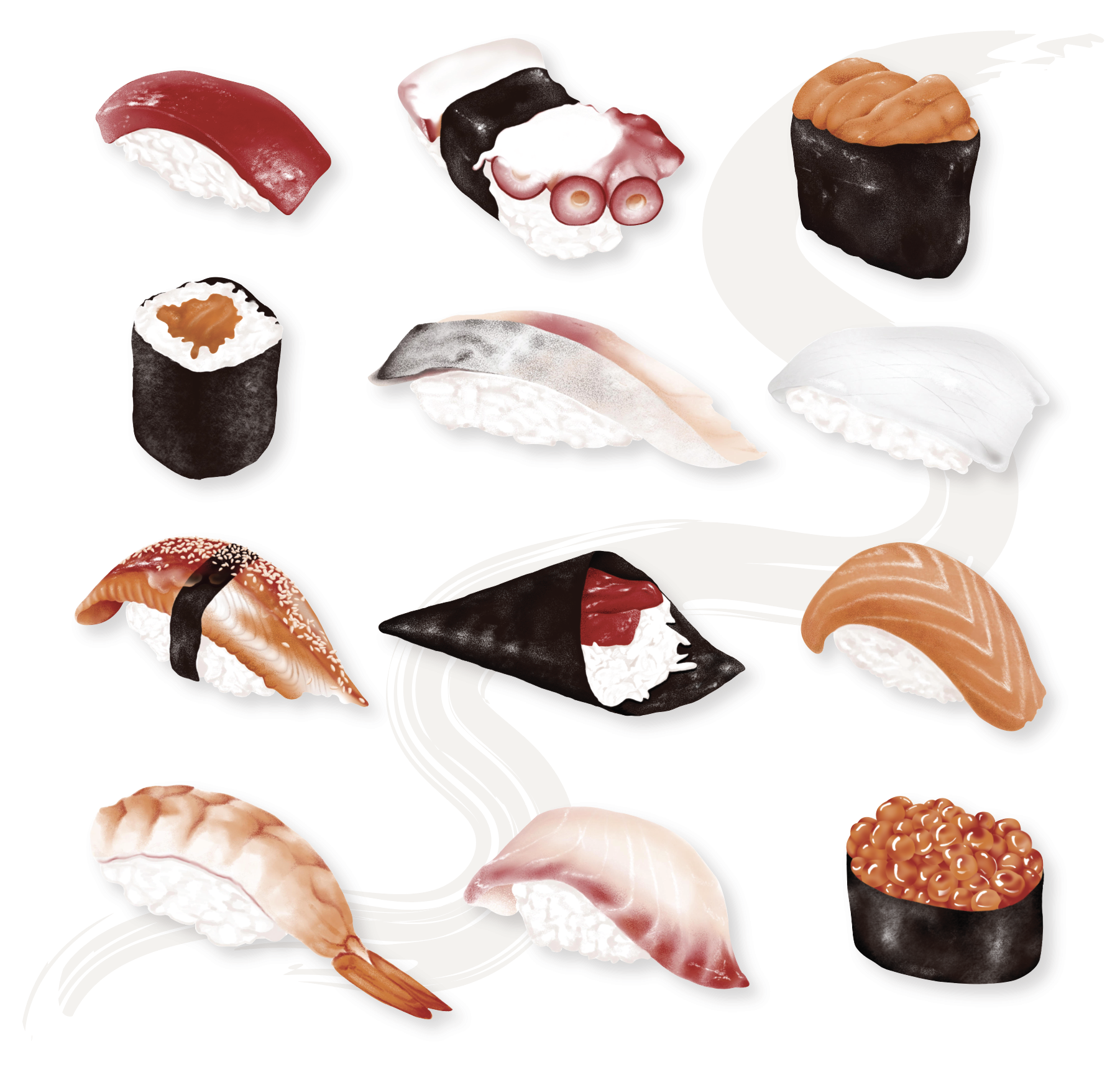 Types Of Sushi Infographic