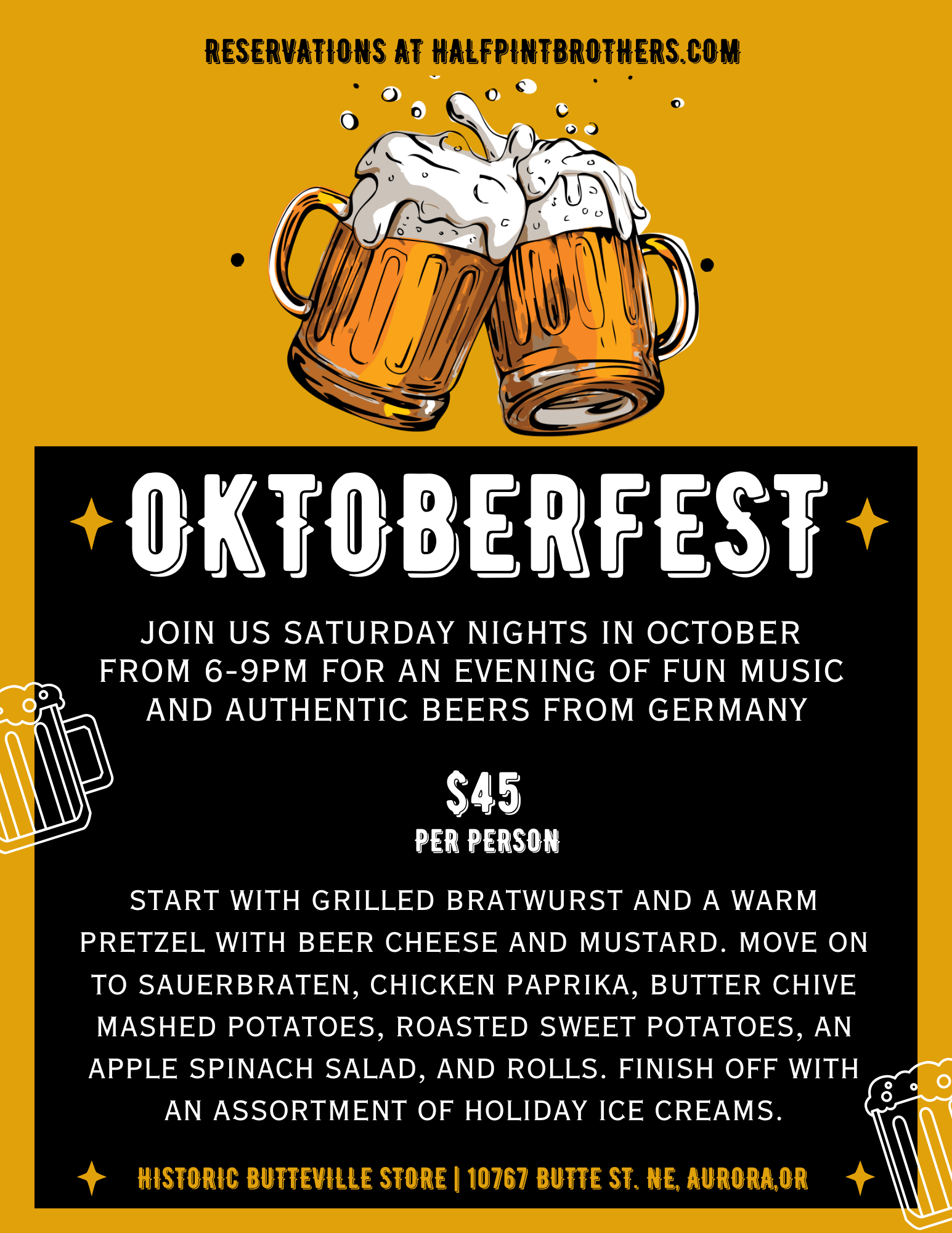 Half Pint Brothers — Menus