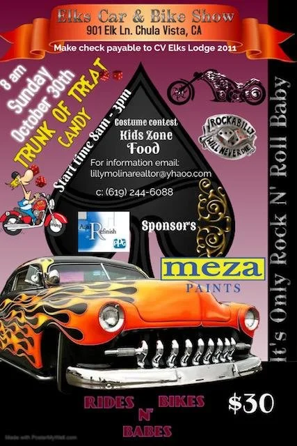 Elks Car and Bike Trunk or Treat Show | Oct 30th — San Diego Association of Car Clubs
