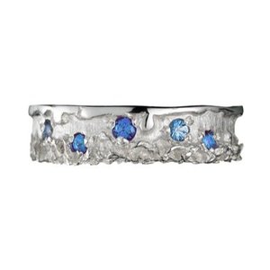 Simon Pure Platinum blue sapphire & Diamond Twilight Ring | Simon Pure