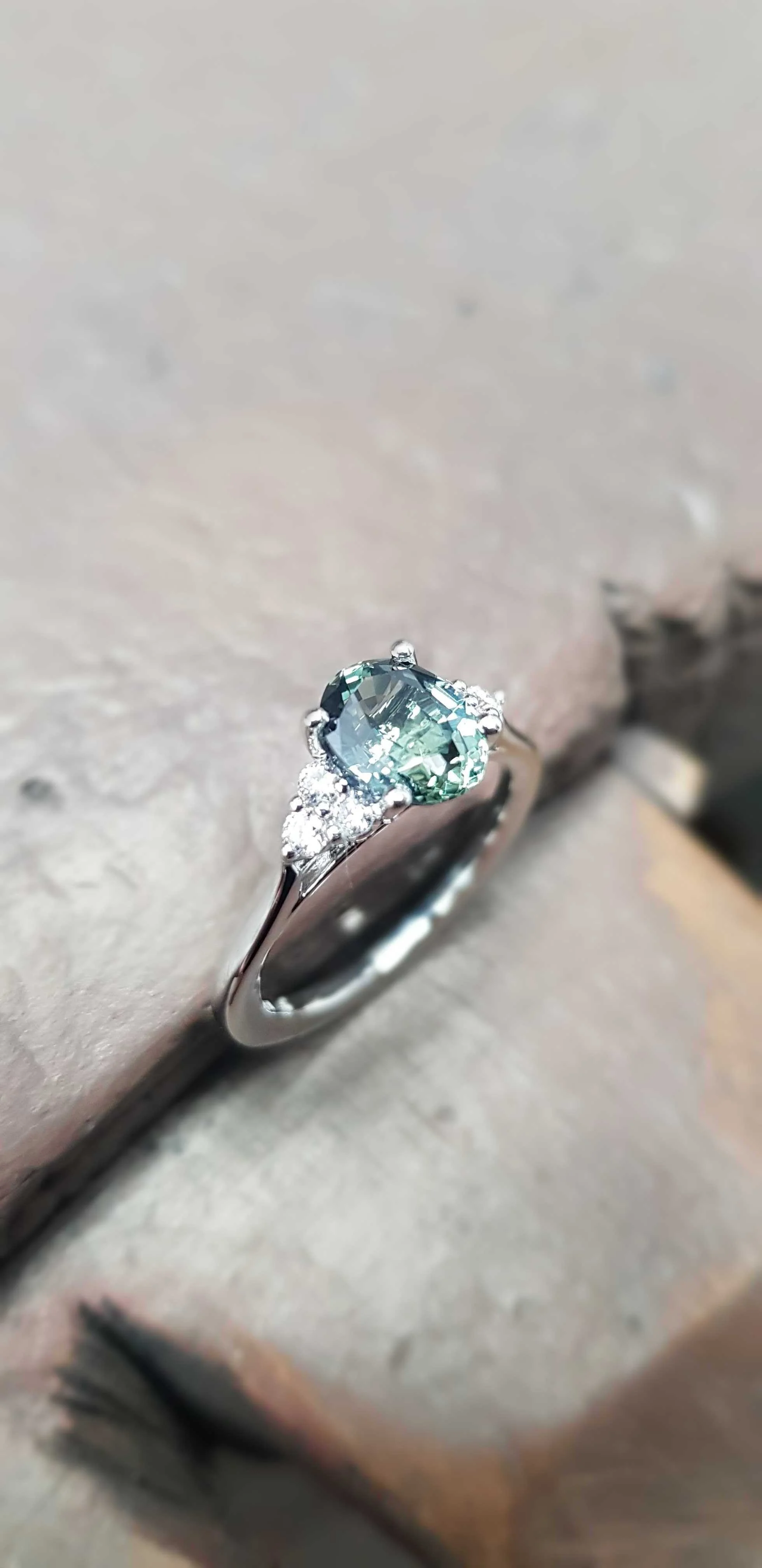 Simon Pure's Purity Aquamarine and Diamond Jubilee Edition Three Stone ...