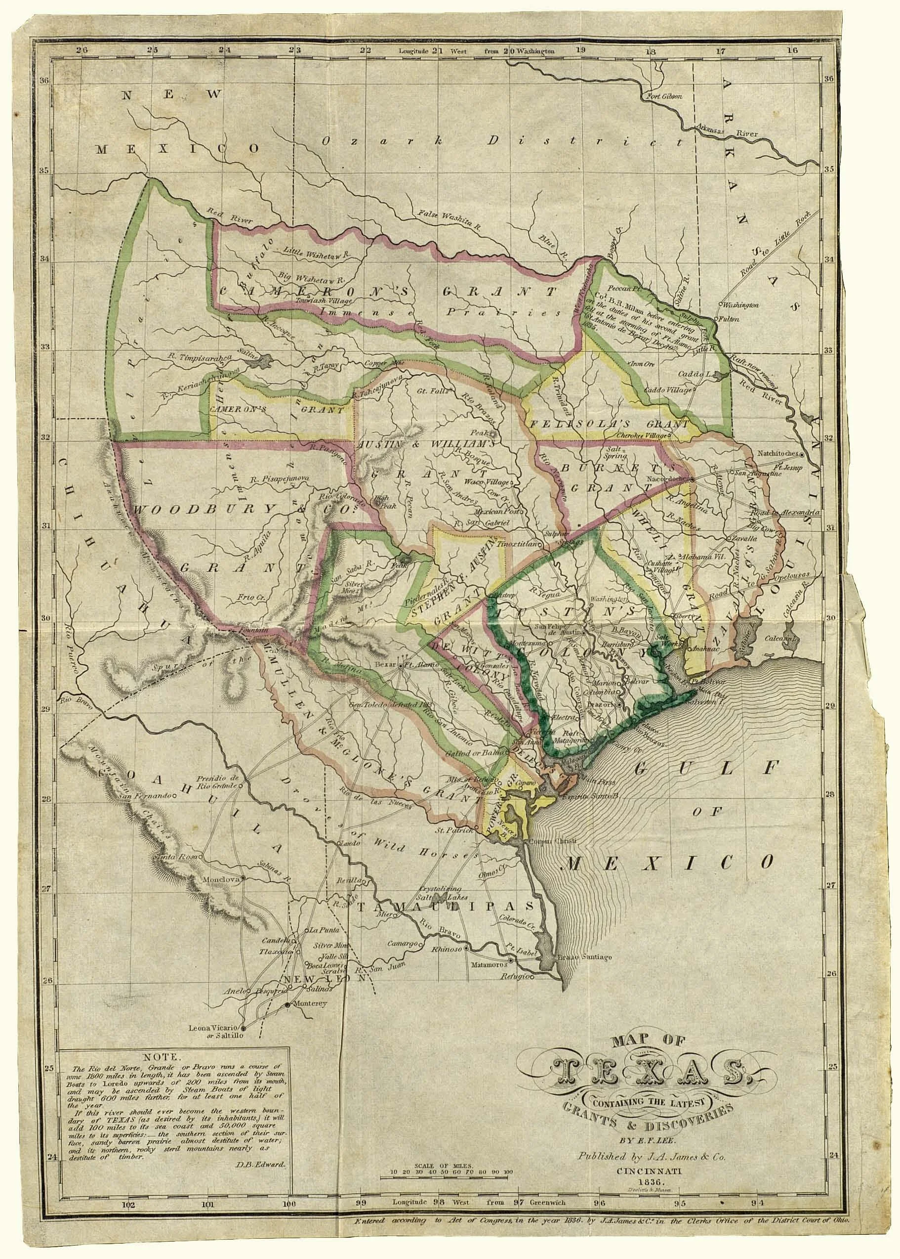 Colonization: 1800 to 1836 — Holcomb Map Collection