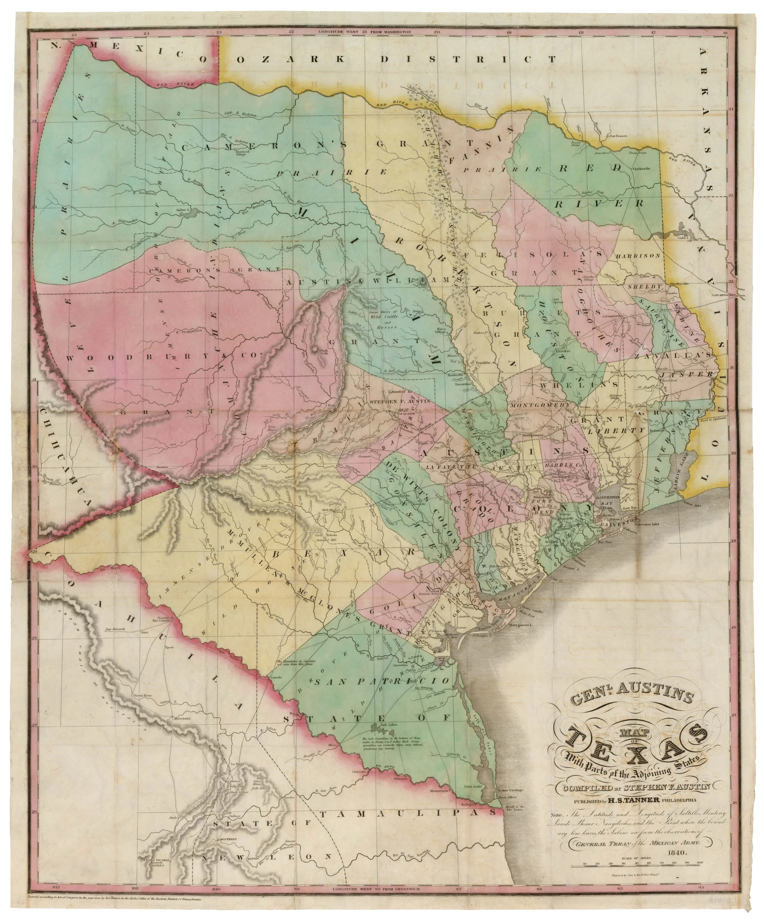 The Republic of Texas: 1836 to 1845 — Holcomb Map Collection