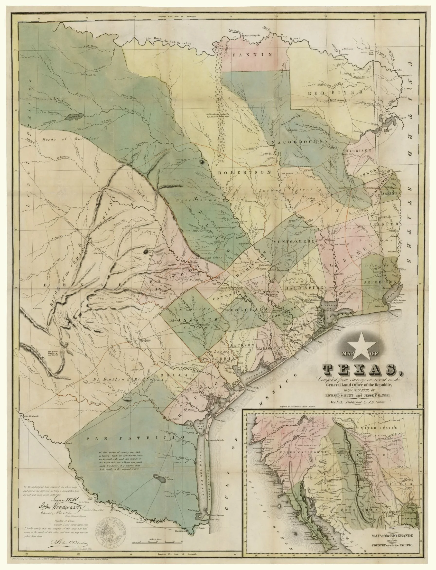 The Republic of Texas: 1836 to 1845 — Holcomb Map Collection