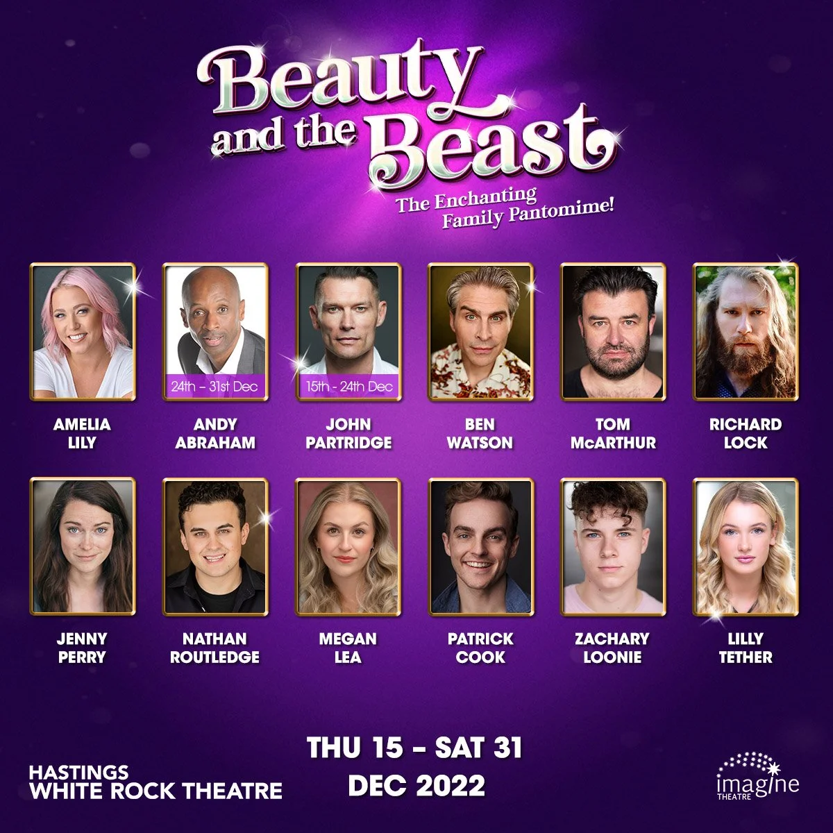Beauty and the Beast - White Rock Theatre, Hastings - Christmas 2022/23 — Imagine Theatre