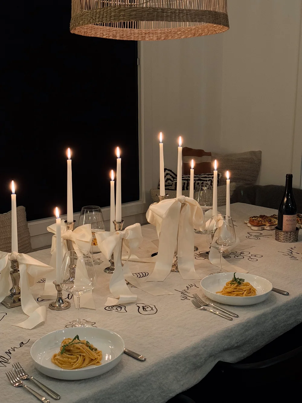 Dinner Party DIY: Tablecloth Stickers — Hauste