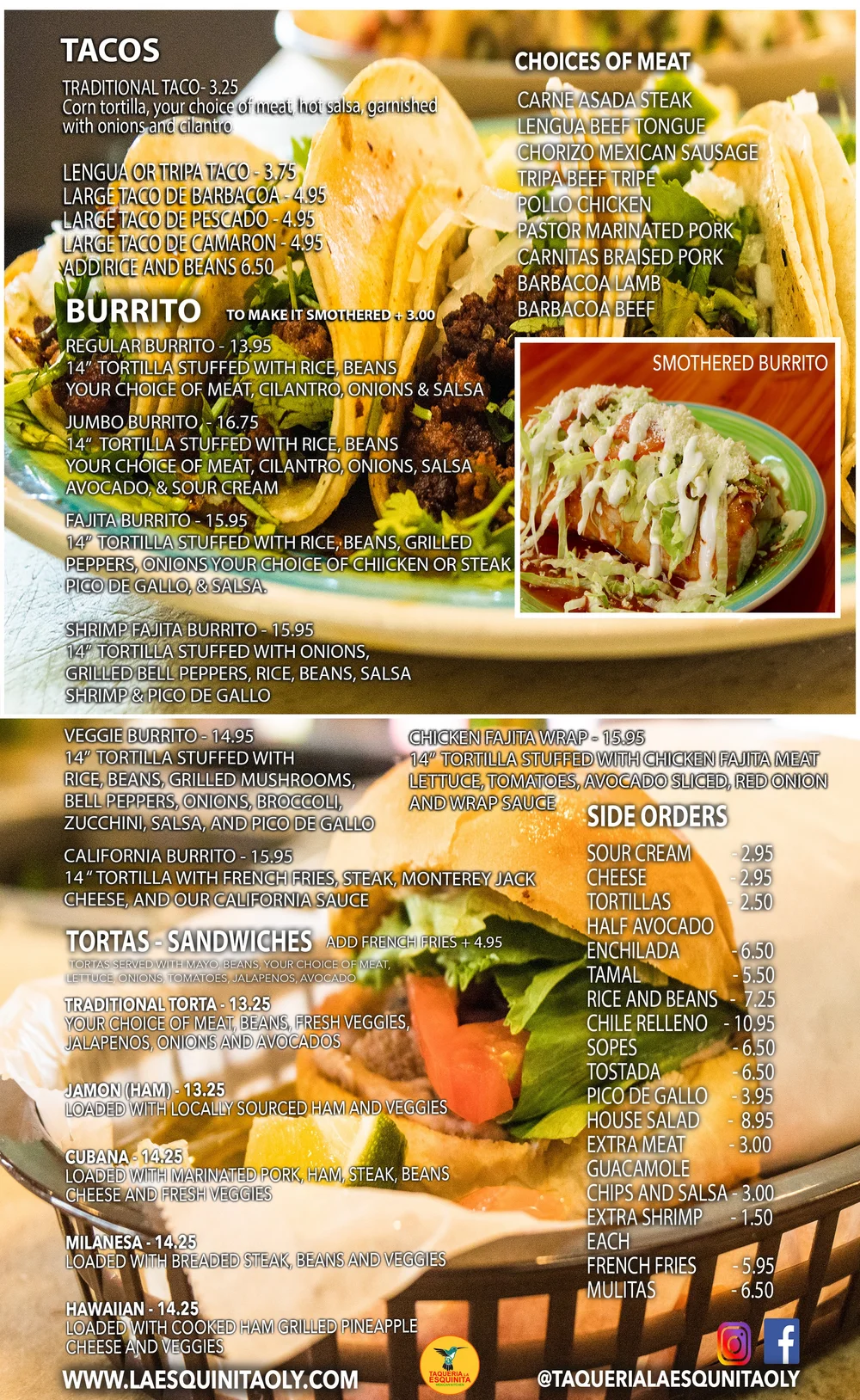 Menu 1 — La Esquinita Mexican Kitchen