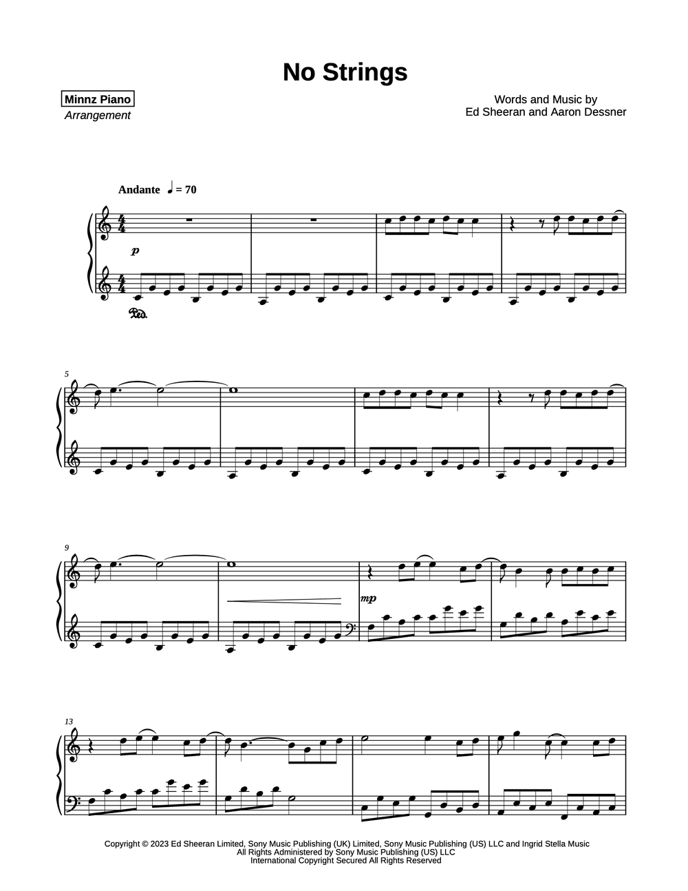 Sheet Music — Minnz Piano