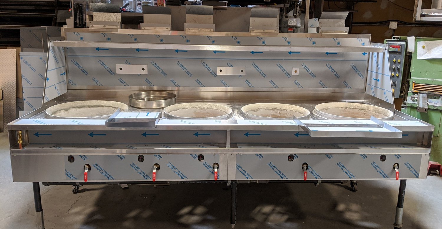 5 Five Burner Hole Wok Range — Dragon Food Equipment & Sheet Metal ...