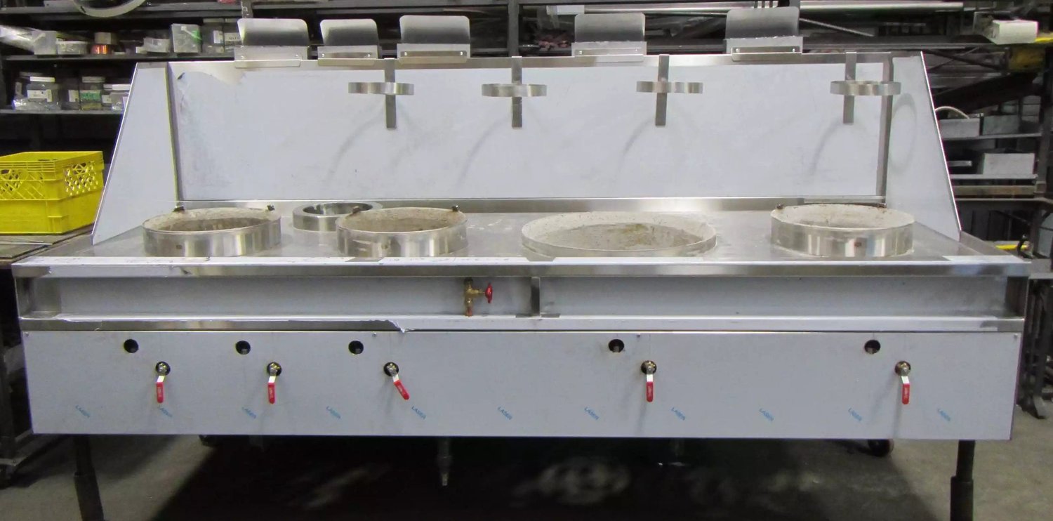 5 Five Burner Hole Wok Range — Dragon Food Equipment & Sheet Metal ...