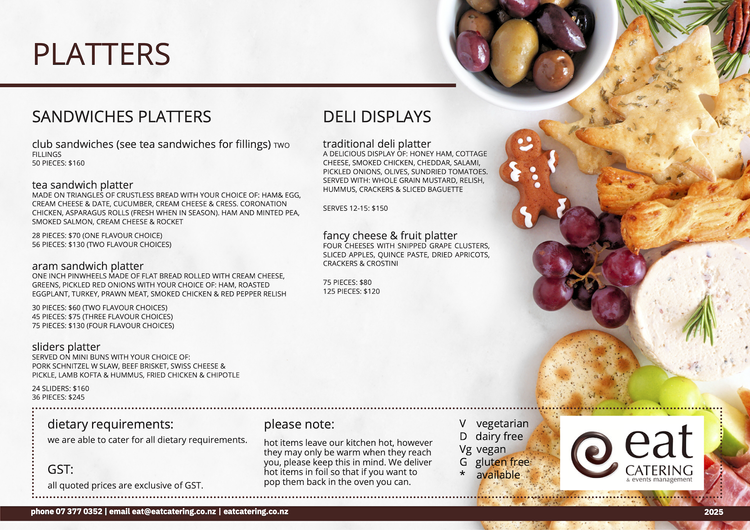 Platters — Eat Catering: providing the best in Taupō event catering