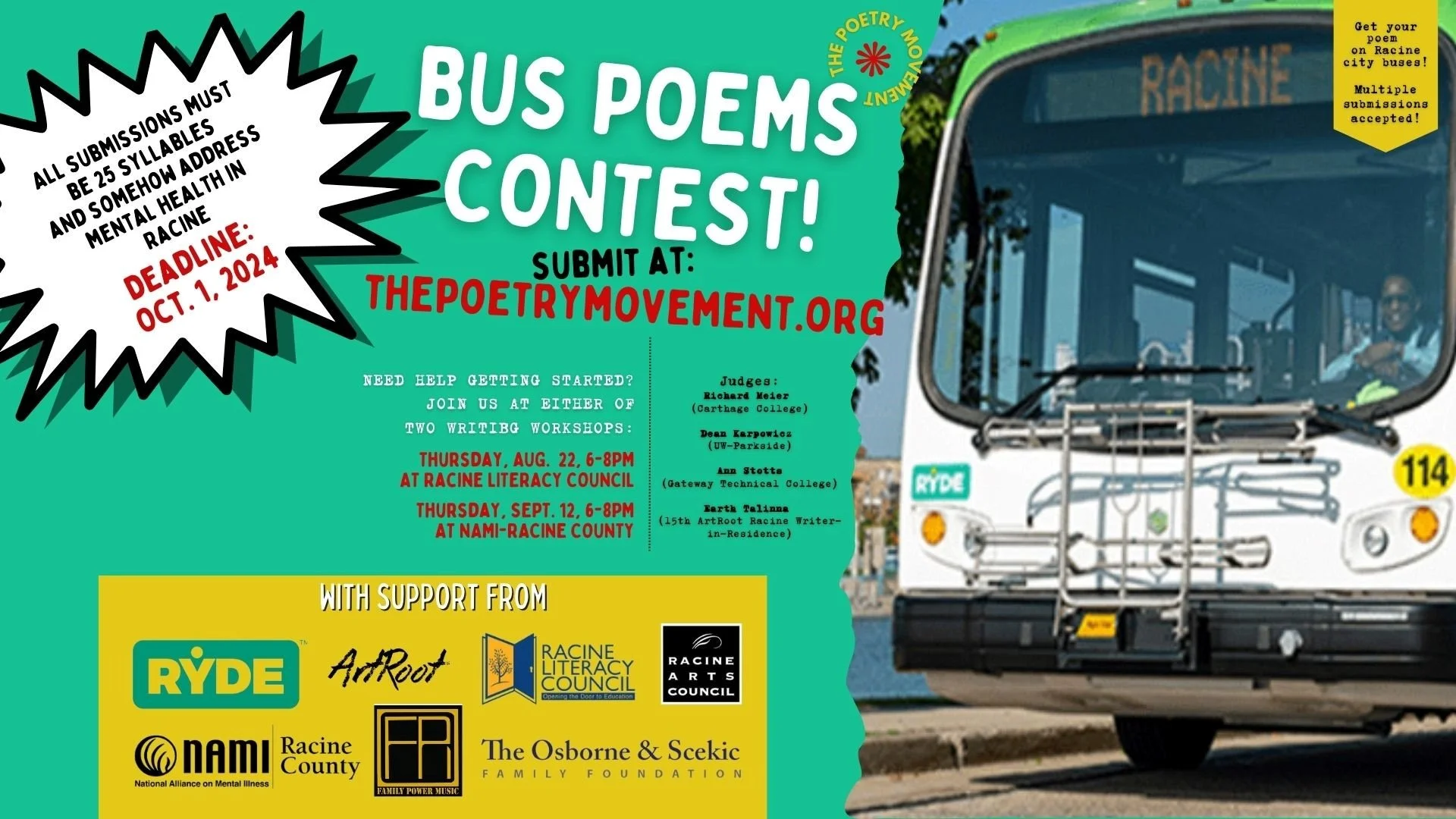 The Poetry Movement partners with NAMI Racine County for Writing ...
