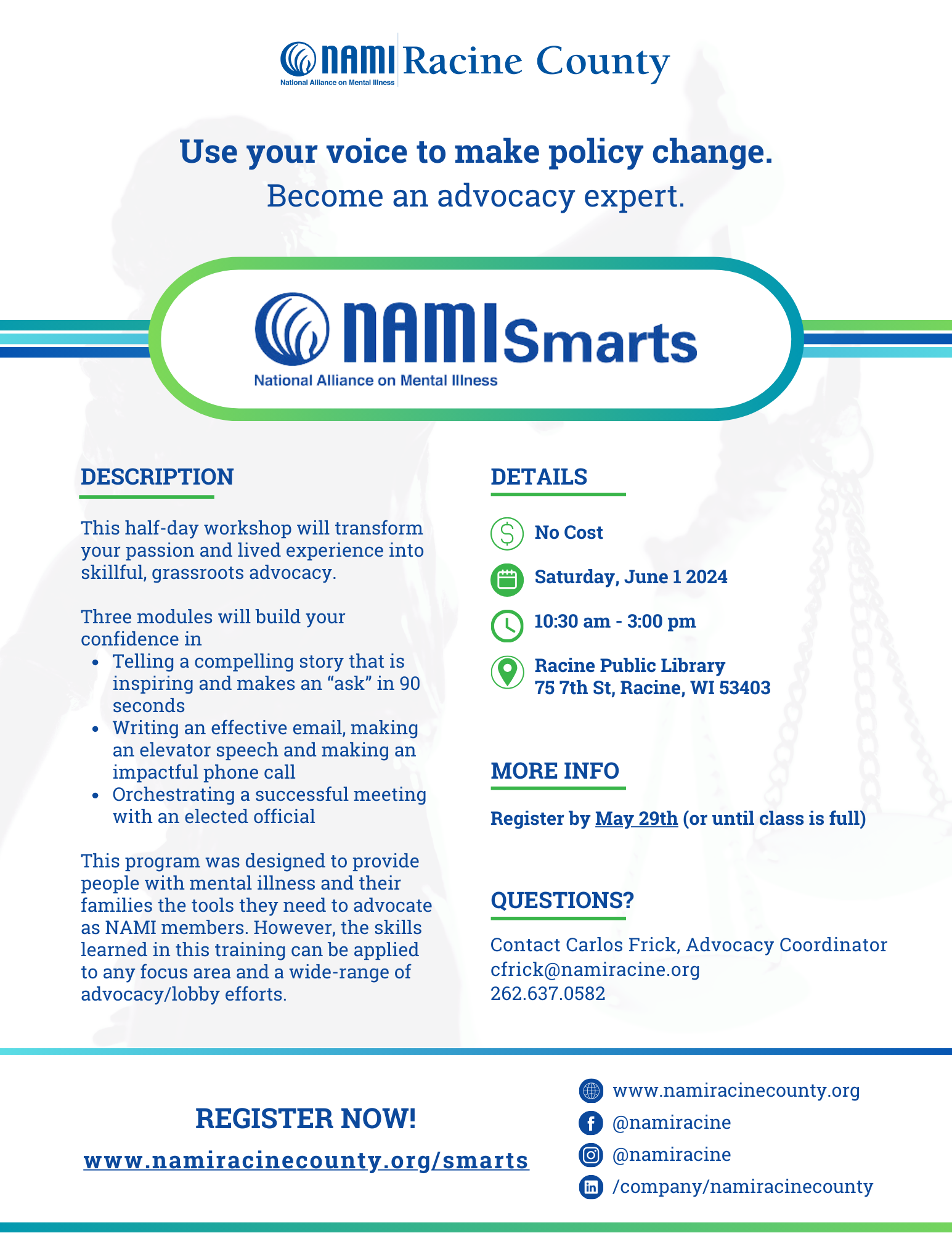 NAMI Smarts: Grassroots Advocacy Training — NAMI Racine
