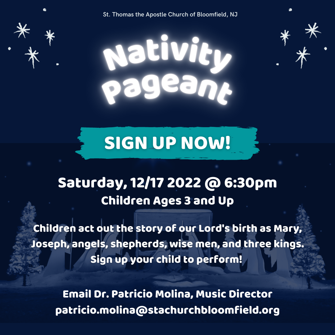 Sign up your child to perform in our annual Pageant! — St. Thomas the ...
