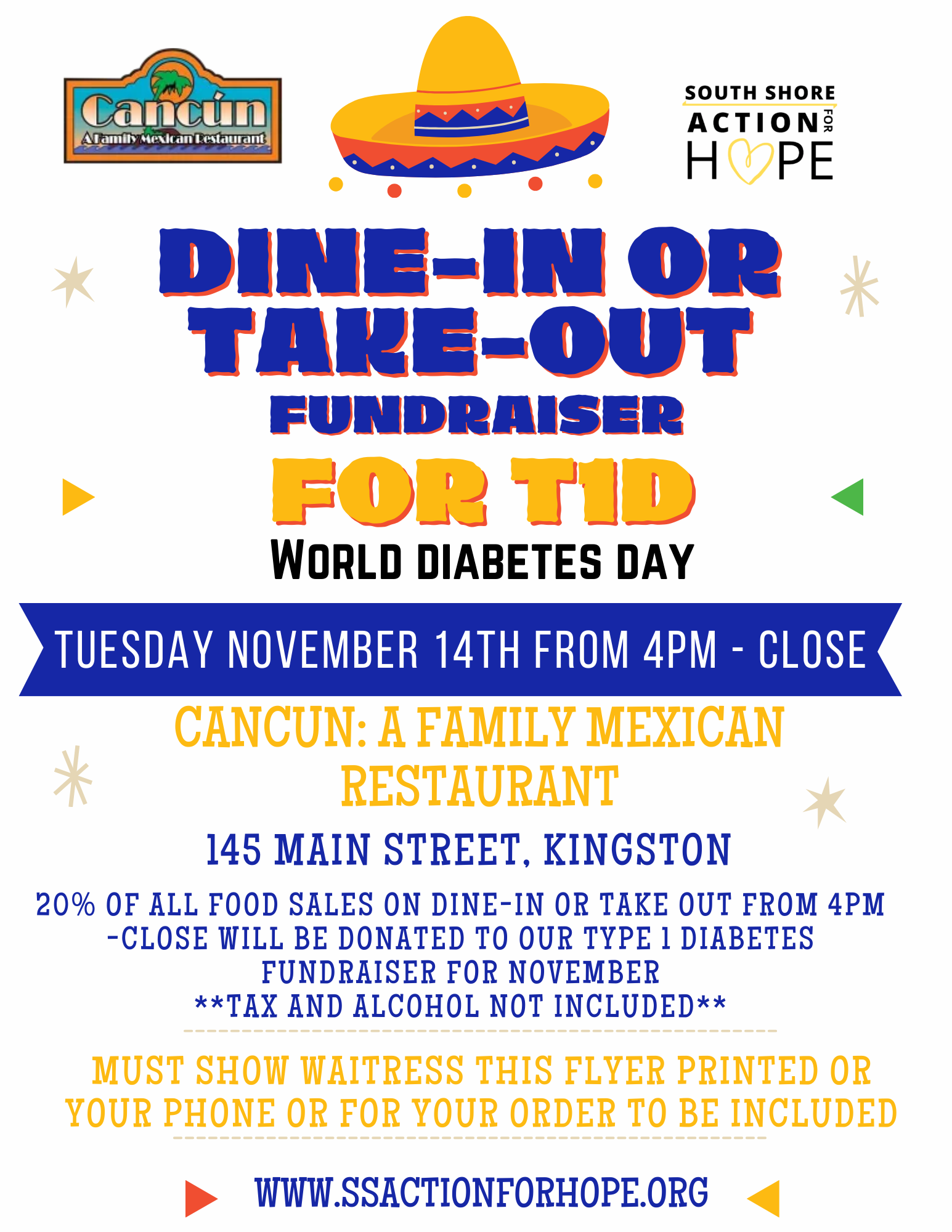 Dine-in/Take-Out Fundraiser at Cancun Mexican Family Restaurant — South ...