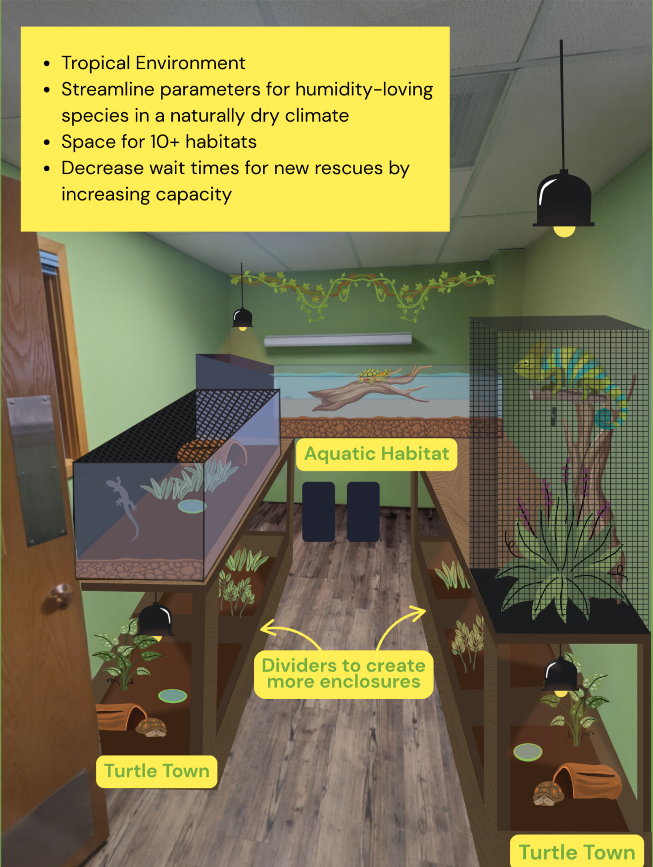 Help us transform one of our rooms into a tropical rescue environment ...