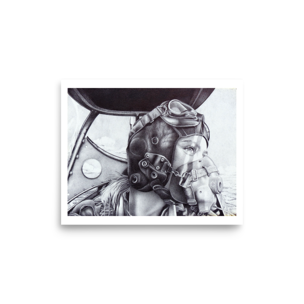 Holly British Aviator Drawing — Tyler Simchuk Art