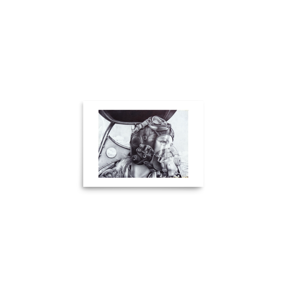 Holly British Aviator Drawing — Tyler Simchuk Art
