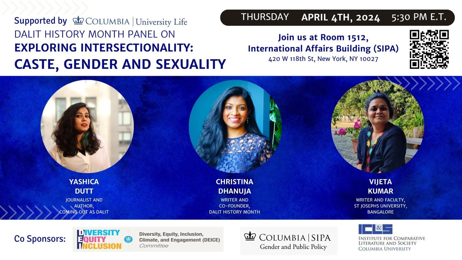 Coming Out as Dalit US Book Tour — Yashica Dutt