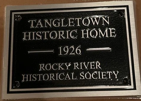 Tangletown Historic Home Plaque — Rocky River Historical Society