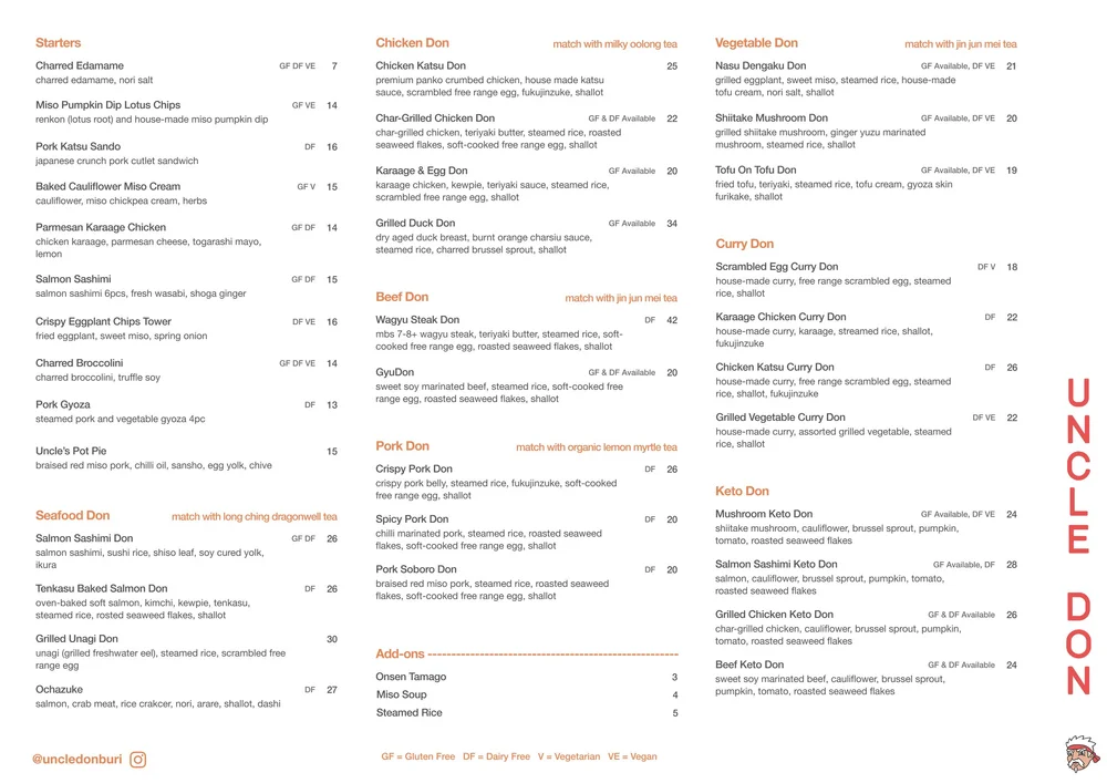 West End Menu — Delightful Donburi