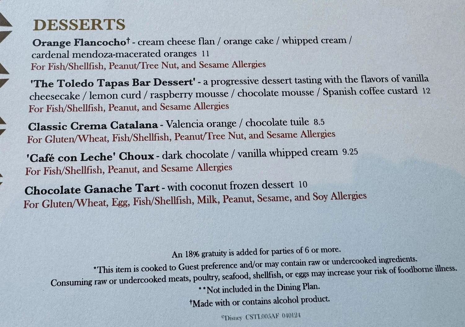 Toledo Gluten Free and Allergy Friendly Dinner Menu — Gluten Free ...