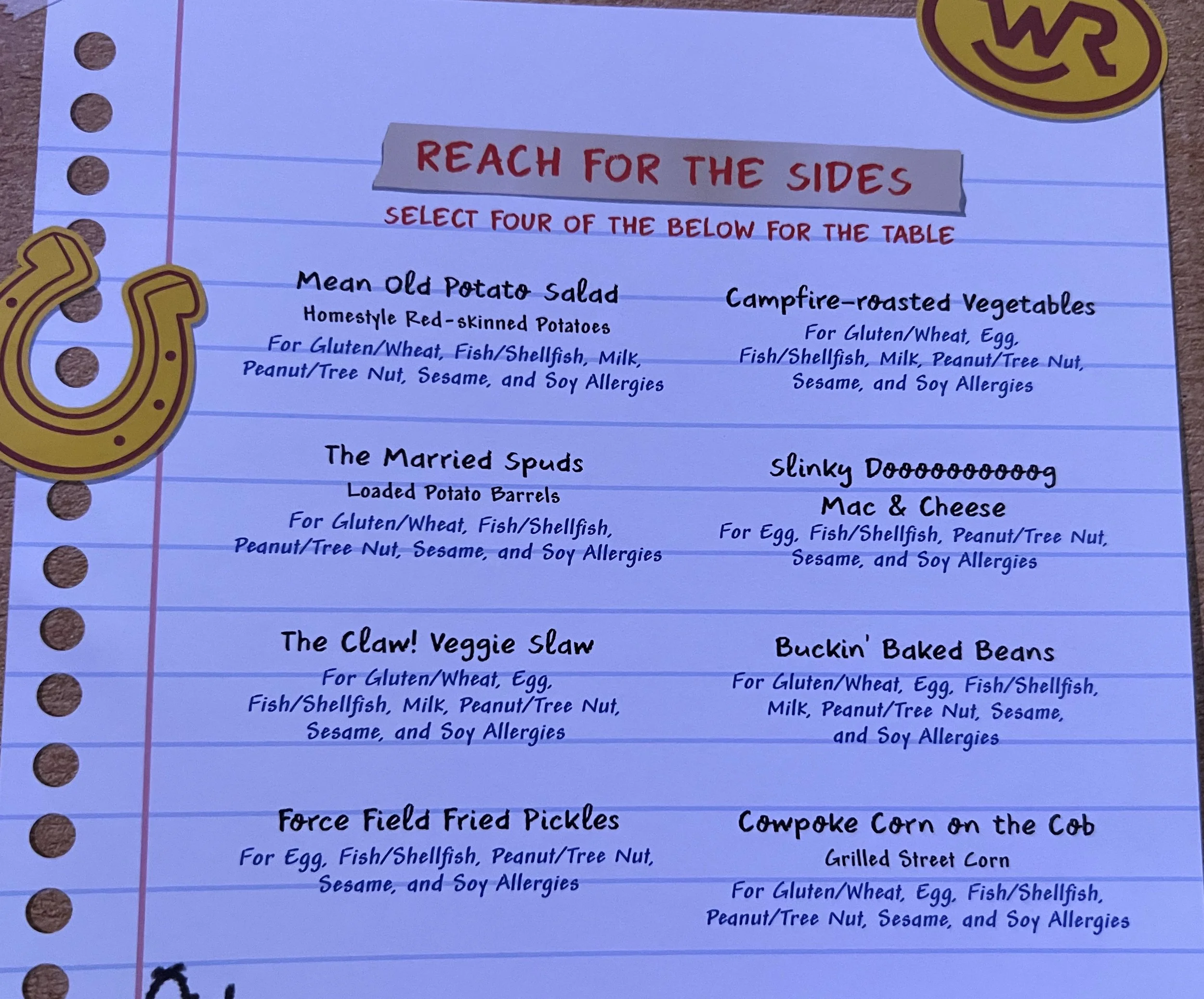 Roundup Rodeo BBQ Allergy Friendly Lunch & Dinner Menu — Gluten Free ...