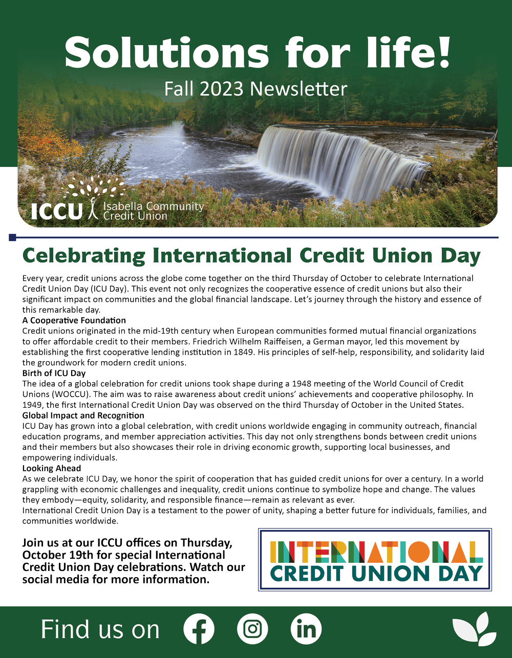 All things ICCU - check out our newsletter — Isabella Community Credit ...