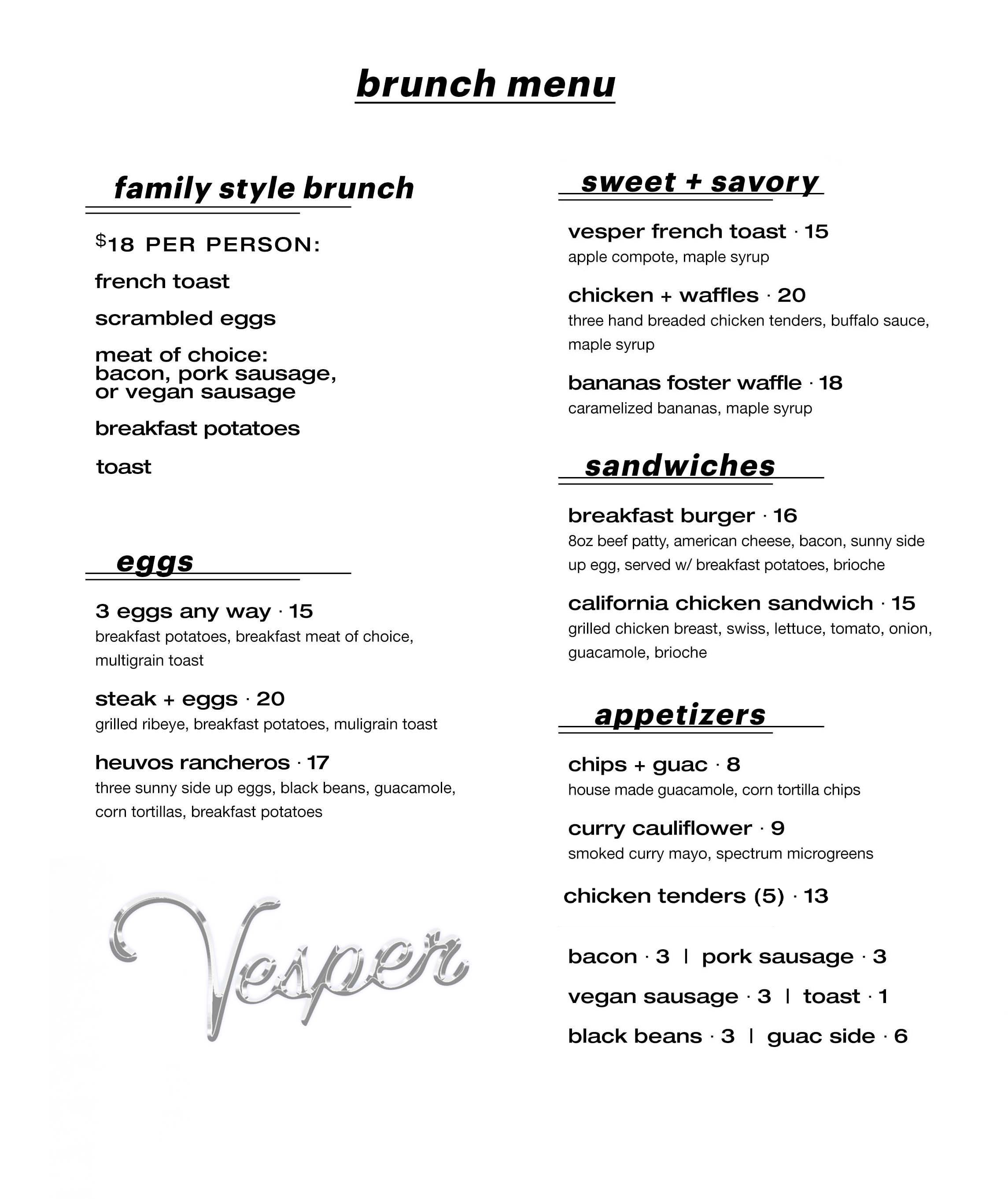 Philadelphia #1 Party Brunch — Vesper