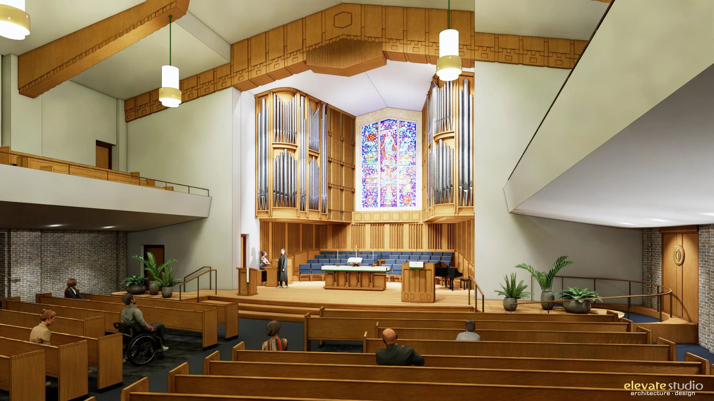 Sanctuary (Main Floor Pew View) — The Peoples Church