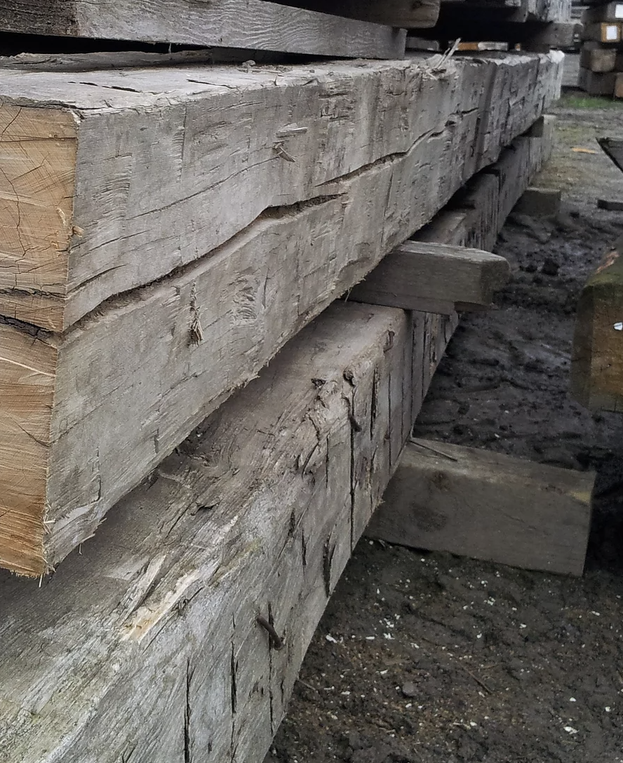 Hand Hewn Beams — Chestnut Woodworking & Antique Flooring Co.