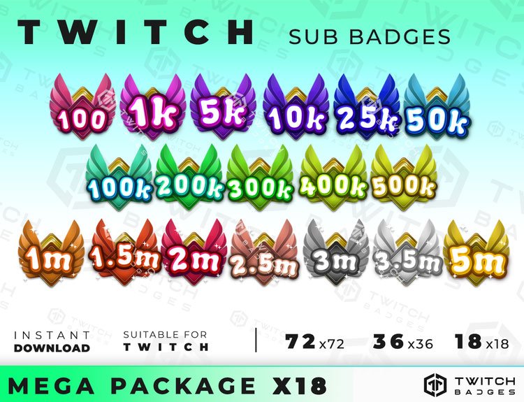 Twitch Sub Badges/Free Sub Badges